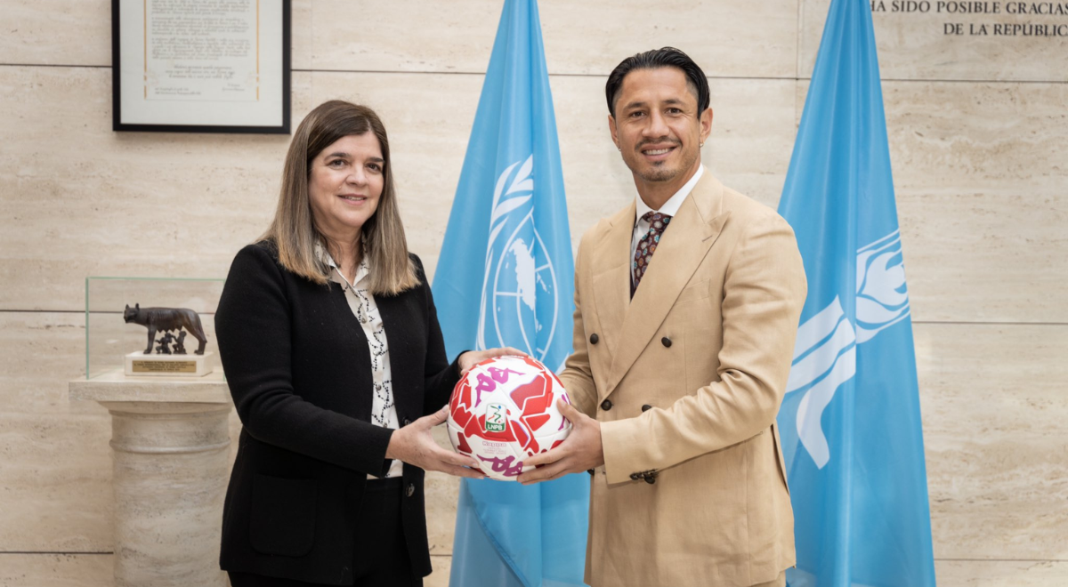 Gianluca Lapadula visita la sede del FIDA para visibilizar el acuerdo ...