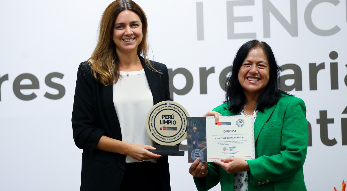 MINAM y PRODUCE reconocen a Cencosud Perú por cumplir Acuerdo de Producción Limpia